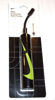 Nike Essential Ball Pump New Unused Inflation Green Swish Logo Black | eBay