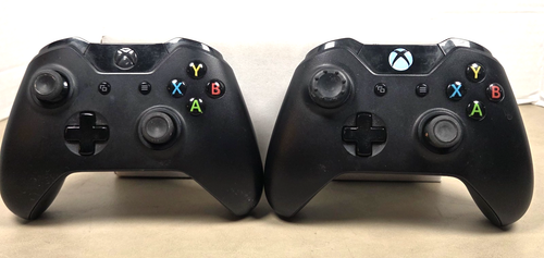 Lot 2 Official Microsoft Xbox One Black Controllers Model 1537 | eBay