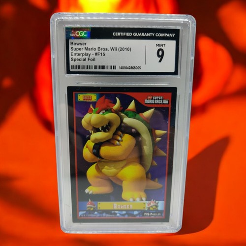 BOWSER Special Foil #F15 Super Mario Bros. Wii 2010 Enterplay Card CGC ...