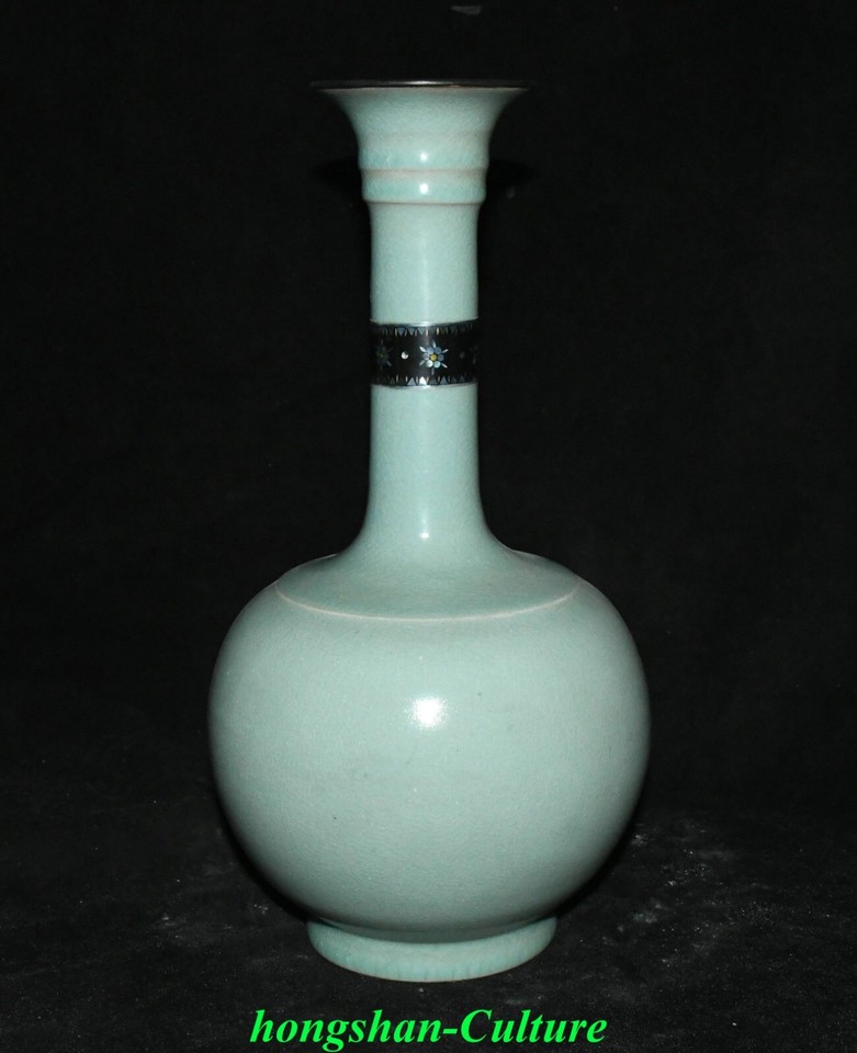 11'' Old Song Dynasty Ru Kiln Porcelain Inlay Shell Tongzi Boy Xixi ...