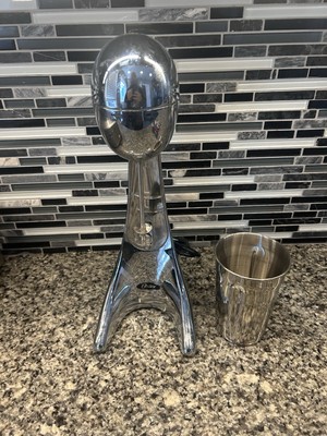 OSTER 6627 Chrome Milkshake Maker Blender Mixer Machine W/ Cup TESTED ...