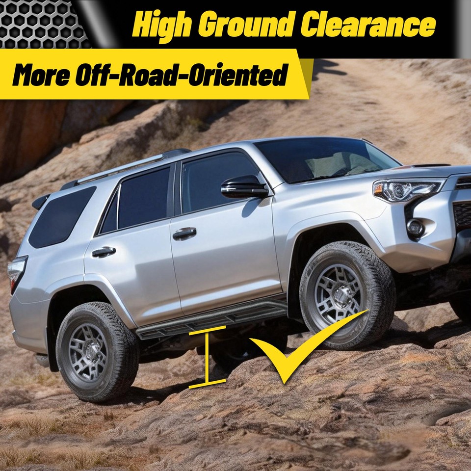 Steel Rock Slider Running Board Rock Guard For 2010-2024 Toyota 4Runner ...
