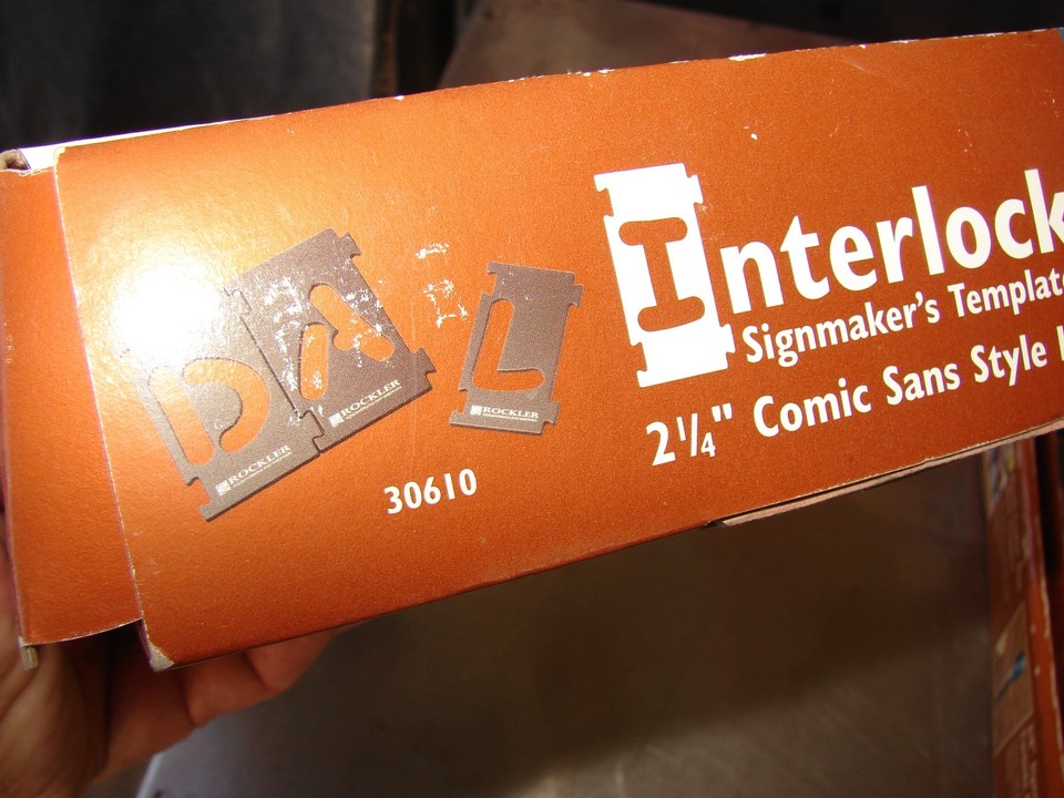 ROCKLER ROUTER STENCIL KITS 30610-LETTERS 30599-#s Etc. 48356-STATE ...