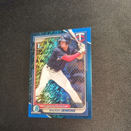 2024 Bowman Chrome Walker Jenkins Blue Shimmer Refractor 1st /150 Twins ...
