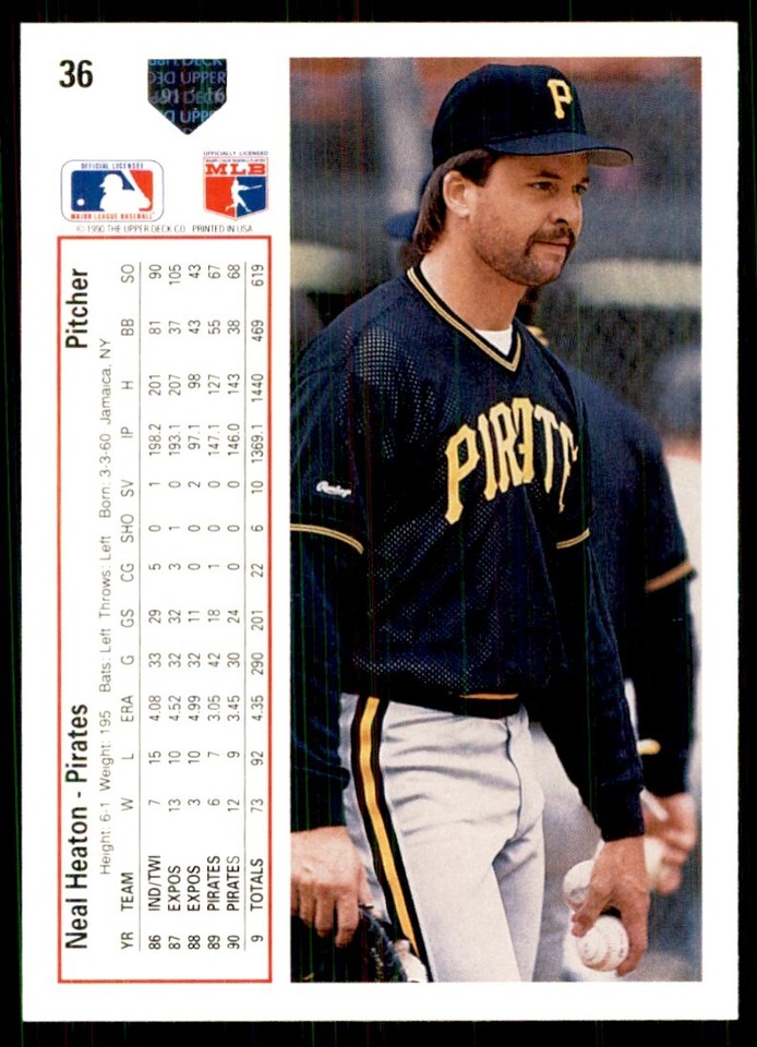 1991 Upper Deck Neal Heaton Baseball Cards #36 | eBay
