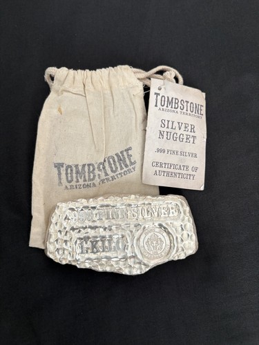 1 Kilo Tombstone Silver Nugget Bullion Bar .999 Fine Silver 32.15 ounces | eBay