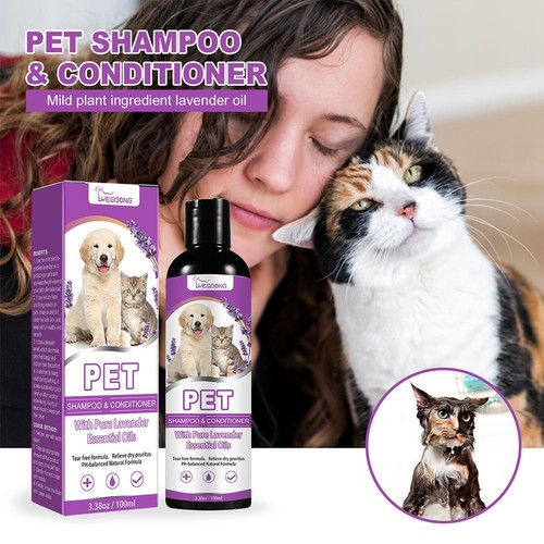 Pet Shampoo & Conditioner For Dogs Cat Body Lotion Extract Natural I2P4 ...