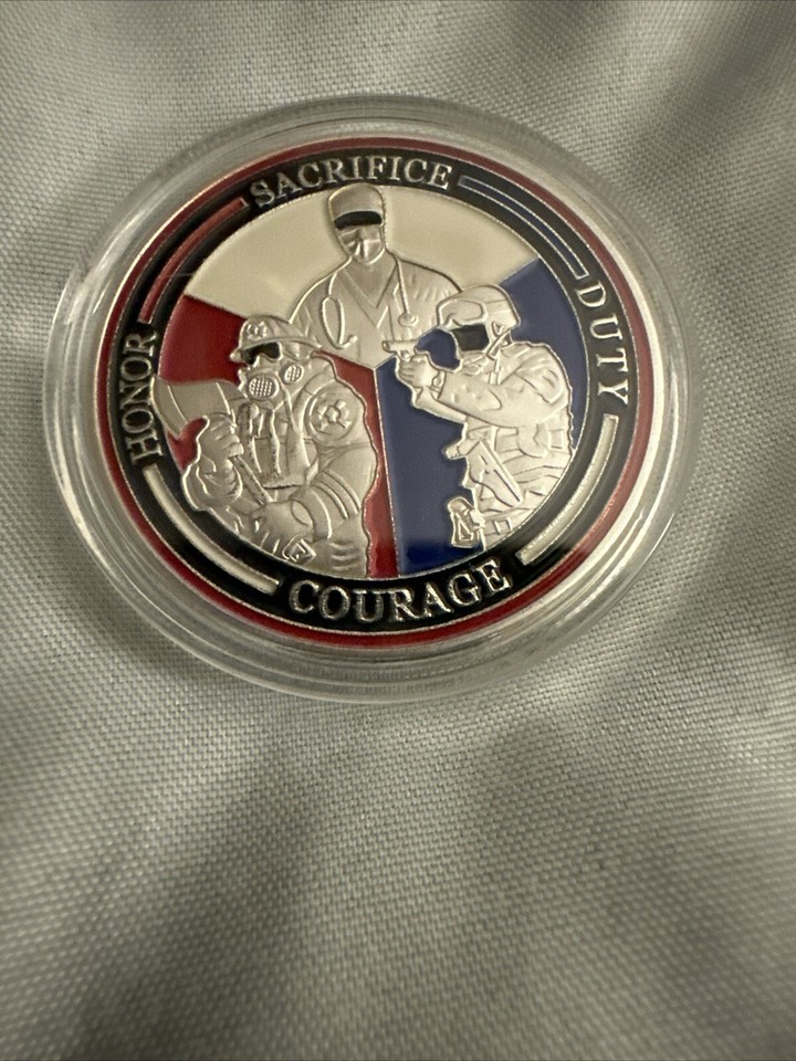 FIRST RESPONDERS, PUTTING OTHERS FIRST, CHALLENGE COIN, SILVER, FREE ...