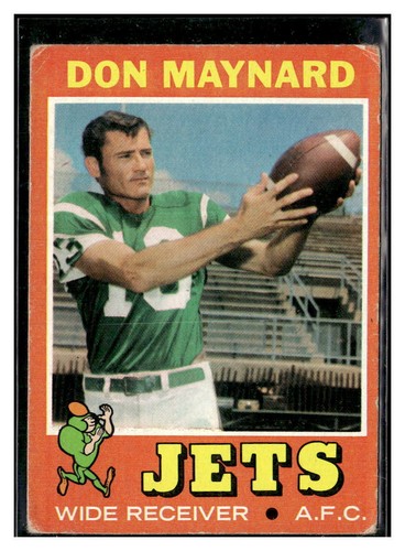 Don Maynard 1971 Topps #19 New York Jets Hall of Fame | eBay