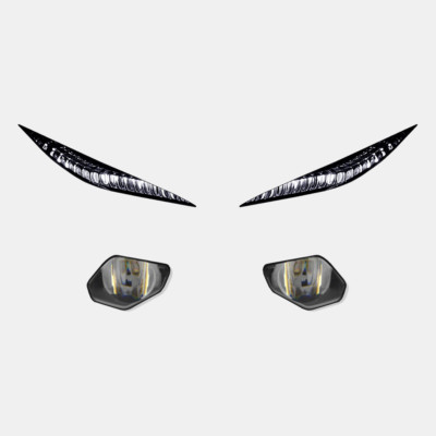 Yamaha YZF R6 2017+ simulated SSP - WSBK style Headlight Decals ...