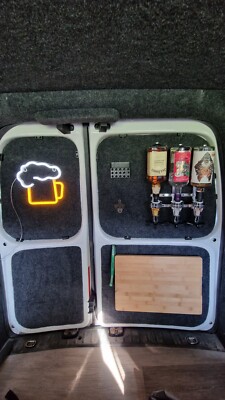 Vw Caddy Barn Door Upper Panels With Barn Door Bar Mk3-Mk4 Caddy | eBay UK