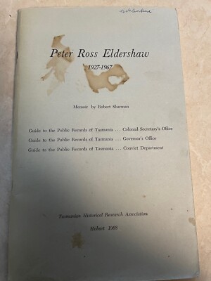 Peter Ross Eldershaw 1927-1967 Memoir by Robert Sharman 1968 | eBay ...