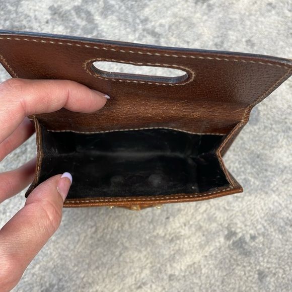 Vintage Gucci Monogram Bamboo French Wallet Brown GG Compact | eBay