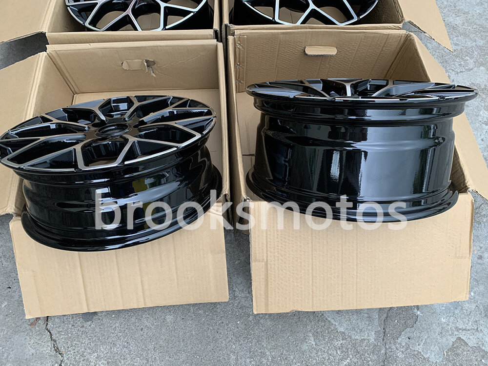 16X6 17X7 STAGGERED B STYLE BLACK WHEELS RIMS FITS FOR SMART FORTWO ...