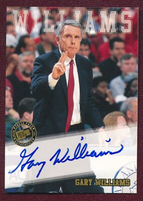 Gary Williams 2002 Press Pass Authentic Autograph Signed HOF Maryland ...