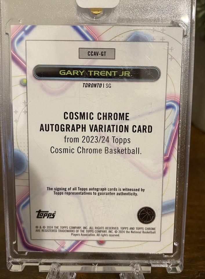 2023-24 Cosmic Chrome Auto Refractors Orange Raywave #CCAVGT Gary Trent ...