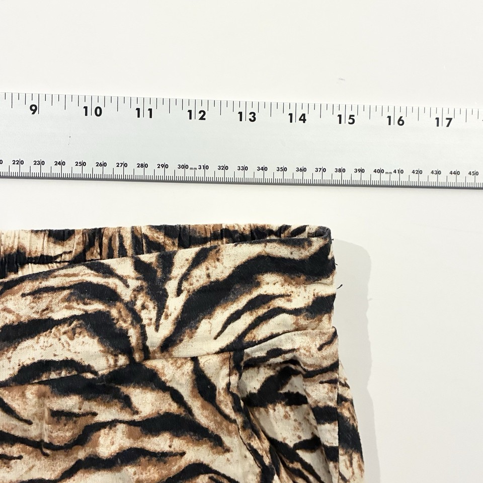 New Christian Siriano New York Tiger Stripe Linen Blend Pant S Pull On ...