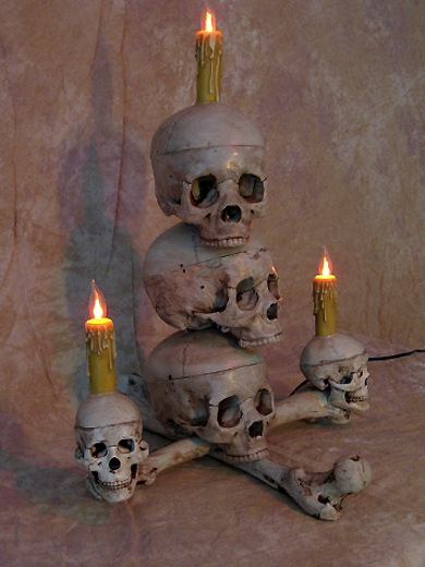 Tower Skull Display, Halloween Prop, Human Skull Skulls | eBay