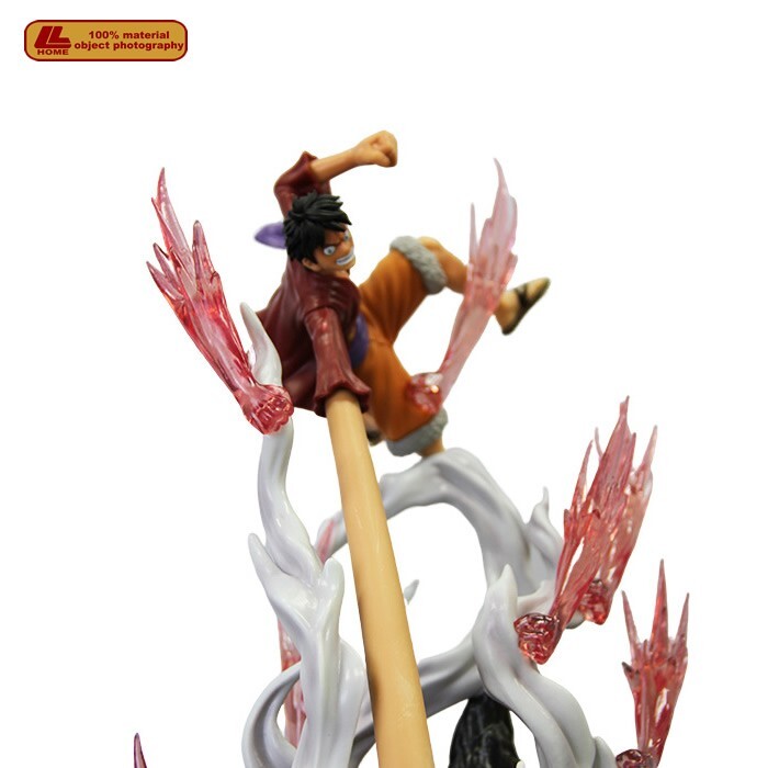 Figurine PVC Anime OP Monkey D Luffy Long Fist Battle Fight Statue ...
