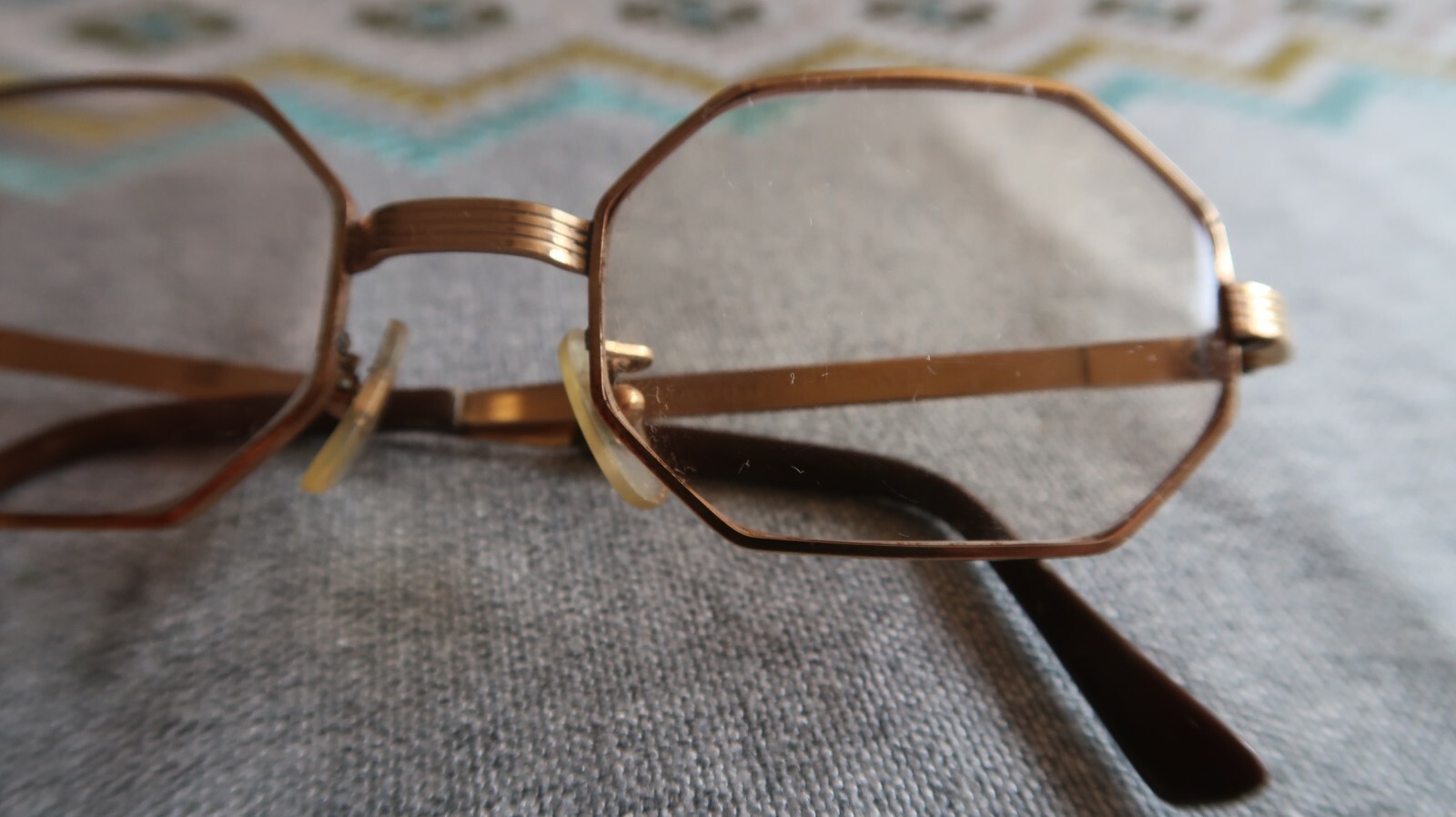 Antique Hexagon Gold Filled Eyeglasses 46-20 - Gem