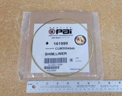 Piston Liner Shim for Cummins 855 N14. Qty.1 #161999 Ref# 3054949 Size ...
