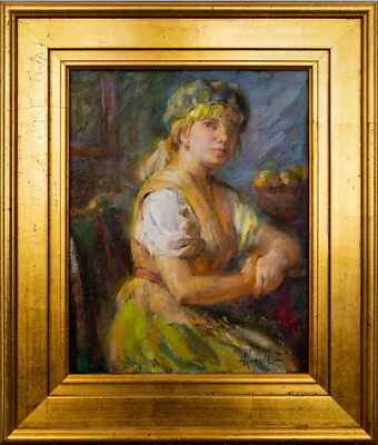 "Farm Girl" Original Oil on Canvas by Kwan Wu | eBay