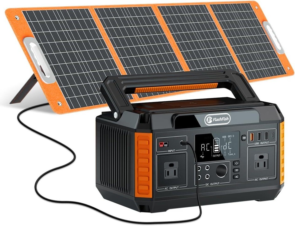 560W 520Wh Portable Power Station 1100W-Peak Optional With 100W 18V ...