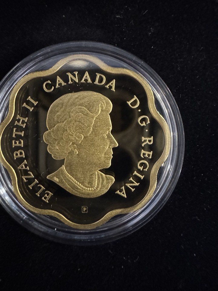 2021 26.51 g SILVER/GOLD PLATED $20 COIN. CANADIAN ICONIC MAPLE LEAVES ...