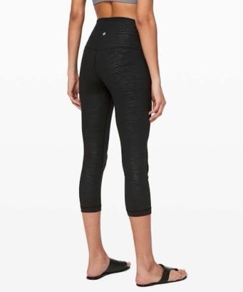 LULULEMON ALIGN STRIDE EMBOSS BLACK 21” LEGGING SIZE 6 W6AXXS Nulu High Rise | eBay