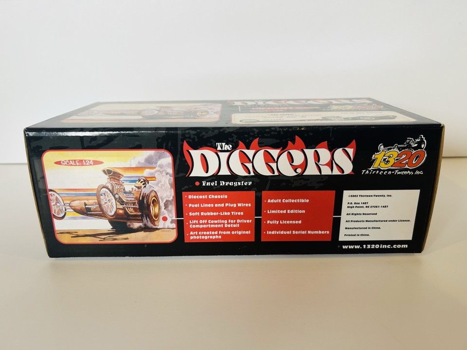 1320 THE DIGGERS "Big Daddy" Don Garlits Swamp Rat VI Fuel Dragster 1: ...