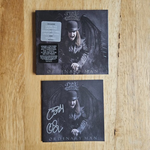 OZZY OSBOURNE Autographed Signed CD Booklet Ordinary Man Rock & Roll ...