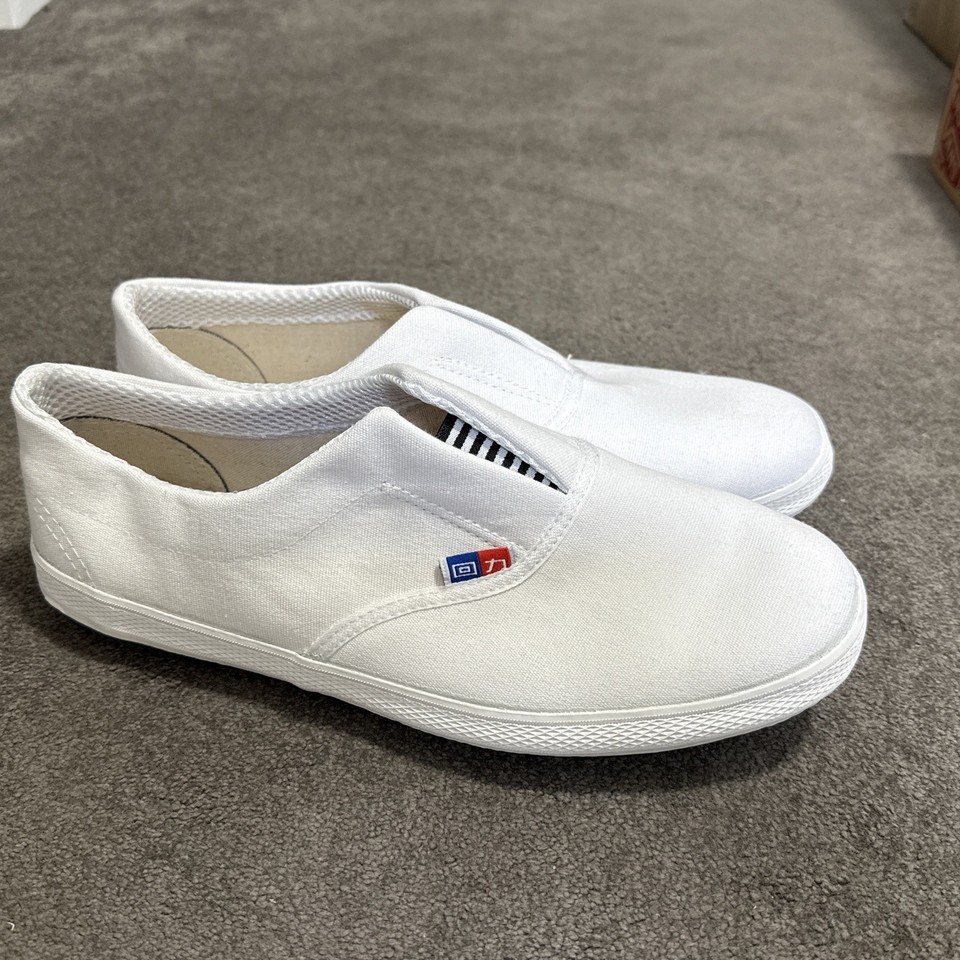 White Slip-on Plimsolls Tai chi pumps Adult Size 10 EU44 Squid Game ...