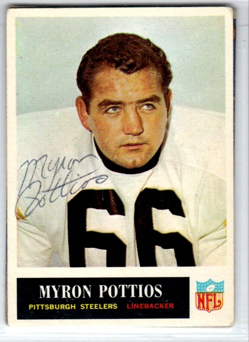 Washington Redskins MYRON POTTIOS autograph signed 1965 PHILADELPHIA ...