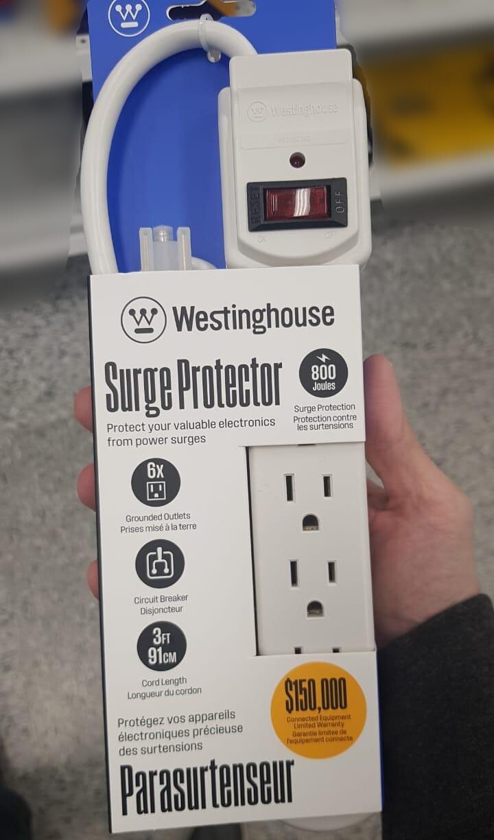 Westinghouse 6 grounded surge protector white 3ft cord | eBay