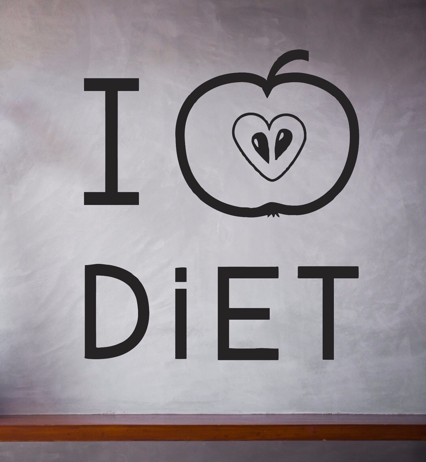 Vinyl Decal Assistance Slogan For Losing Weight I love Diet Wall ...