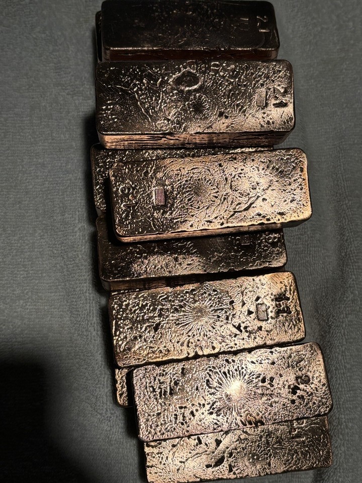 Small Copper Bars Totaling 10 Lbs + Usually 5-9 Bars Hand Poured ...
