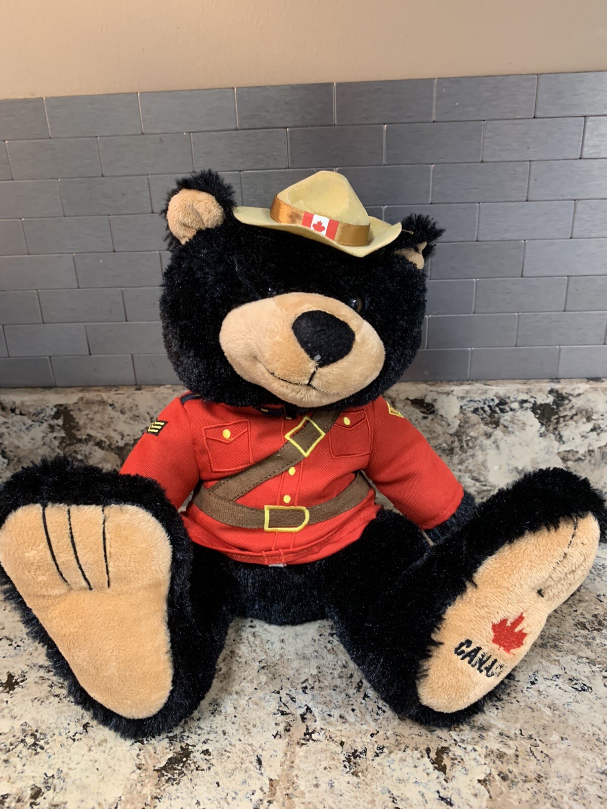 Stuffed Animal Plush RCMP Canada Royal Canadian Police Bear 11 Inch ...