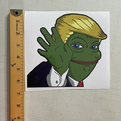 Trump President Frog PEPE MAGA MEME Bumper Sticker Vinyl Decal | eBay