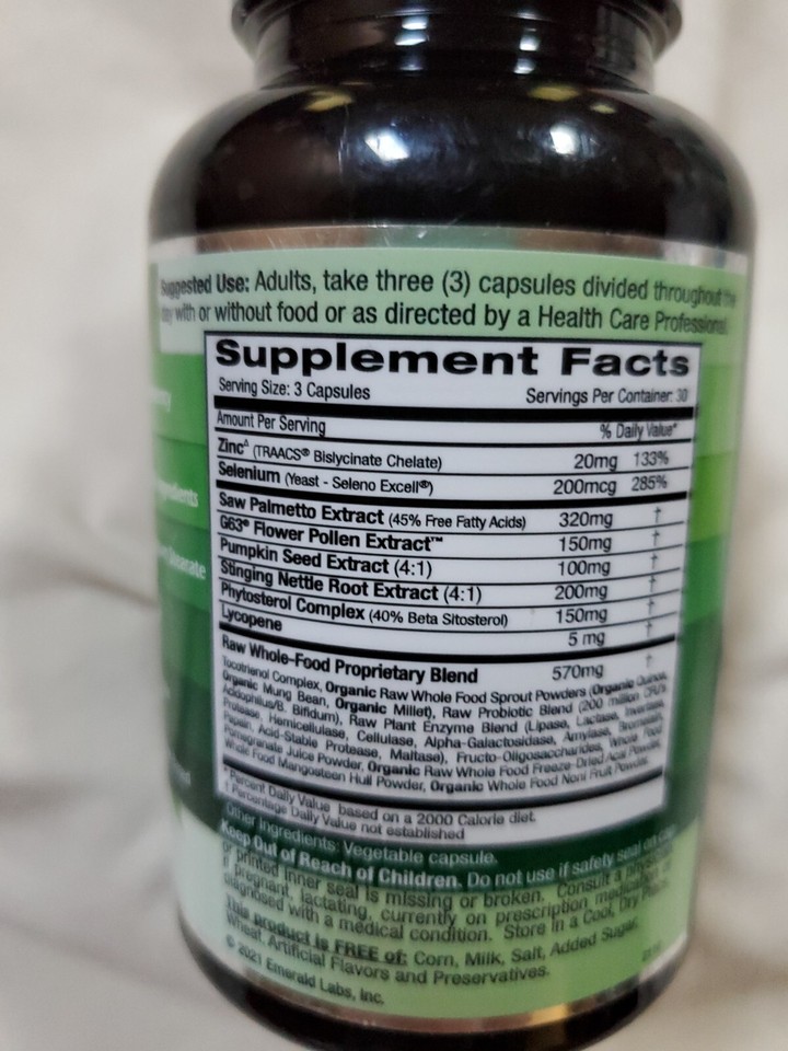 Emerald Laboratories, Prostate Health, 90 Vegetable Caps Exp 04/26 | eBay