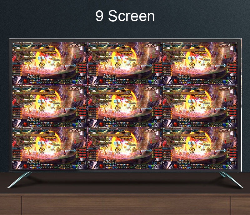 4K 9x1 HDMI Quad Multi-viewer 9 Channel Seamless Switch Screen Splitter ...