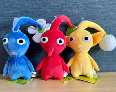 Sanei Boeki Red/Blue/Yellow Pikmin Plush Toy 3 Piece Set PK01 PK02 PK03 ...