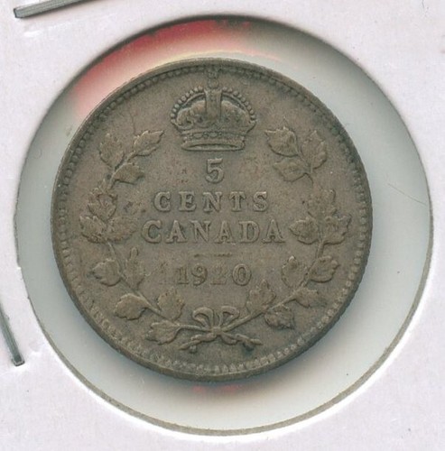1920 Canada .925 Silver Coin 5 Cents King George V - SS37 | eBay
