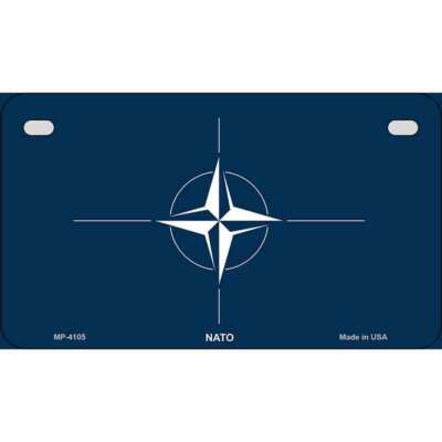 Nato Flag Novelty Metal Motorcycle Plate MP-4105 | eBay