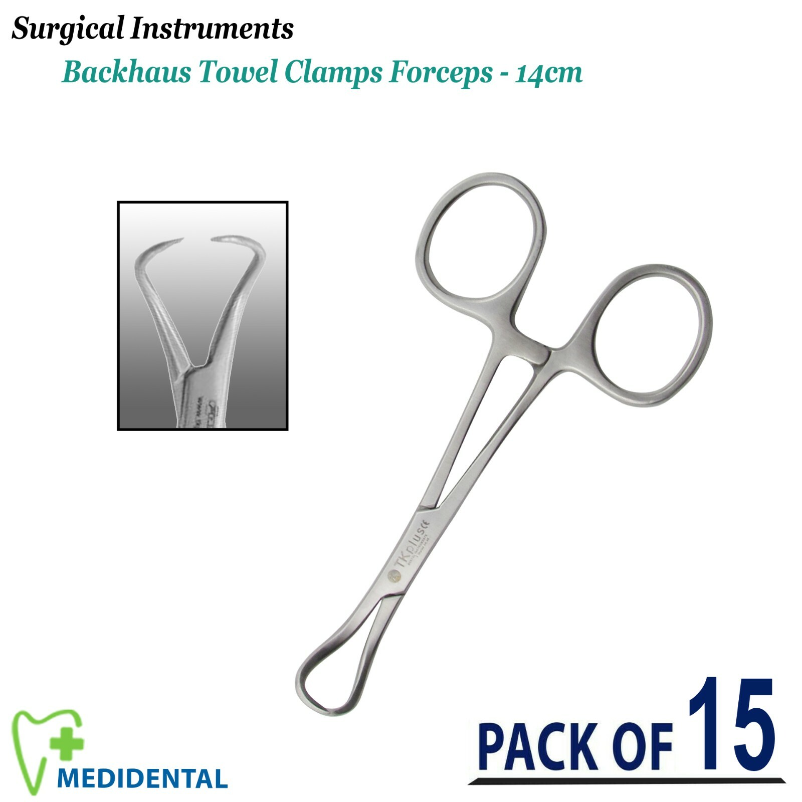 Pack Of 15 - Surgical Instruments Backhaus Towel Clamps Artery Forceps ...