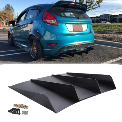 For Ford Fiesta S,SE,ST Rear Diffuser 4 Fins Bumper Lip Spoiler Lower ...