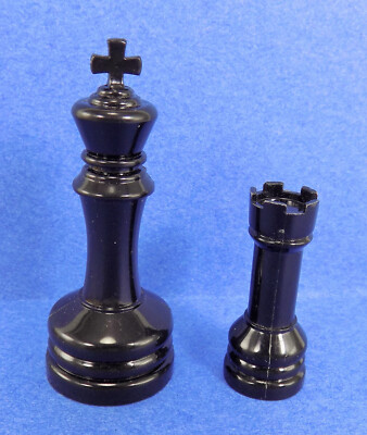 Vintage / BLACK / CHESS / KING / CASTLE / PLASTIC / BOARD GAME PARTS | eBay