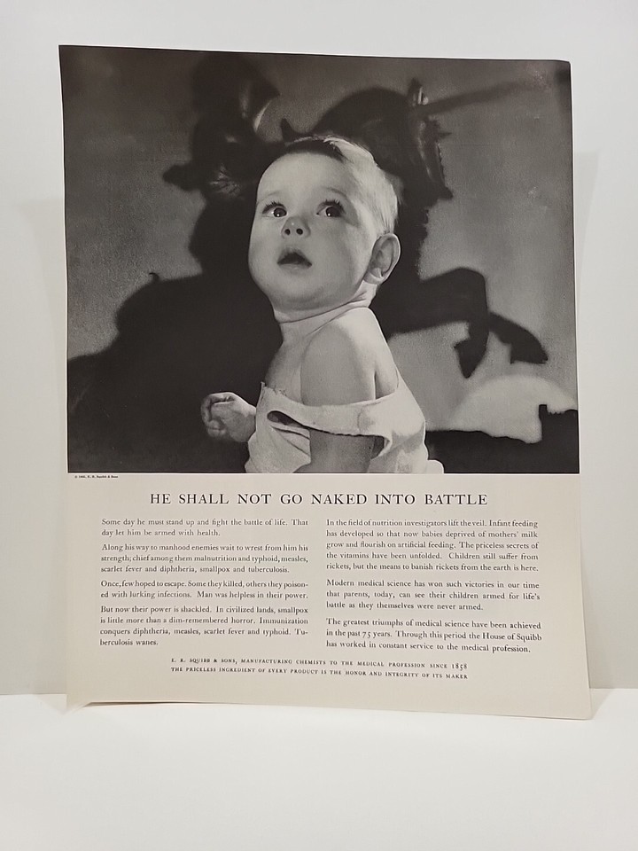 1935 E.R. Squibb & Sons Pharmaceuticals Fortune Magazine Print ...