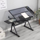 Drafting Desk Drawing Table Art Craft Work Station for Drawing, Reading ...