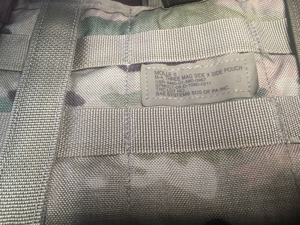 US Military Surplus M4 3 Mag Pouch Multicam OCP 3 Magazine Side X ...
