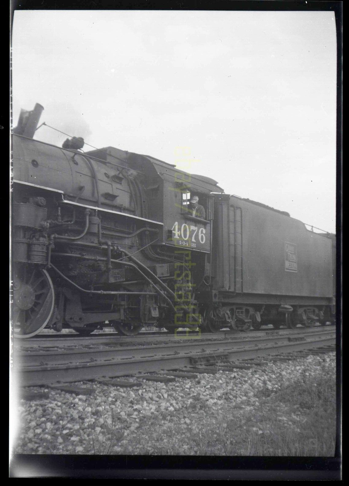 GTW Grand Trunk Western Steam Locomotive #4076 - Vintage Railroad ...
